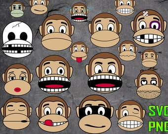 Monkey svg | Etsy