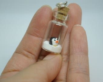 micro penguin miniature penguin figurine clay penguin