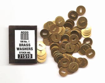 Paper fastener binders and washers tinned steel. Metal