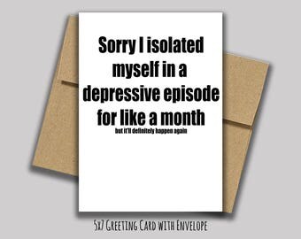 Depression card | Etsy