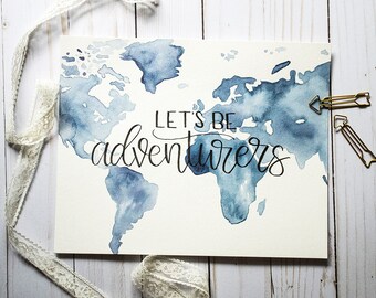 Watercolor map | Etsy