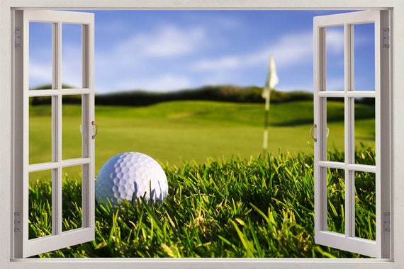 Golf Wall Decals Including Artistic Golf Views and Golf Quotes