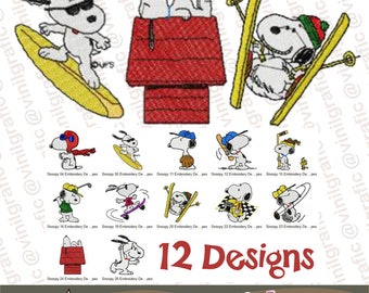 Snoopy embroidery | Etsy
