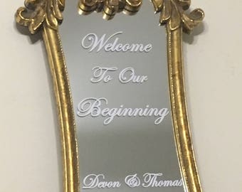 Mirror welcome sign | Etsy