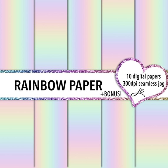 Rainbow Digital Papers Bonus Pattern File Seamless