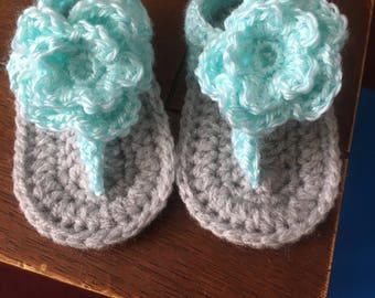 Baby Sandals Tiptoe Through the Tulips PDF CROCHET PATTERN