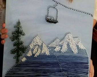 Mountain string art | Etsy