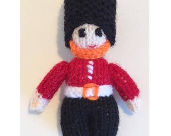 PDF Pattern Only Hand Knitted Toy Soldier Christmas Stocking