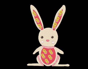 Rabbit embroidery | Etsy