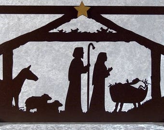 Nativity silhouette | Etsy