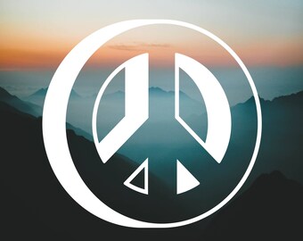 Peace Sign Car LARGE Window Decal Peace Out Decal Peace