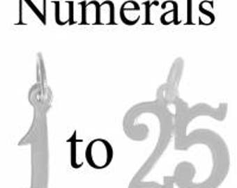 Numbers Stud Earrings Sterling Silver Personalized