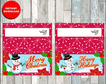 Snowman bag topper | Etsy