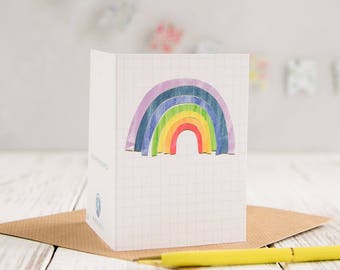 Rainbow card | Etsy