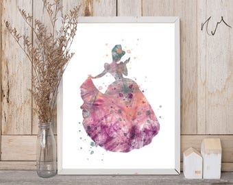 Princess watercolor | Etsy