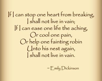 Emily dickinson poem | Etsy