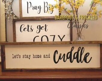 Lets cuddle sign | Etsy