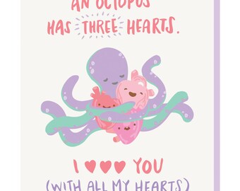 Octopus valentine | Etsy
