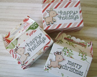 Digital Printable Christmas Matchbox Treat Box Home for the