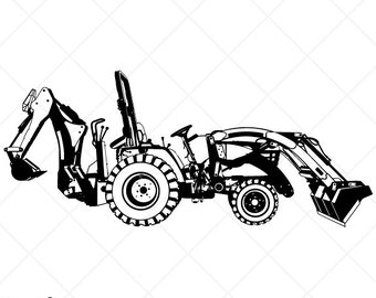 Front loader svg | Etsy