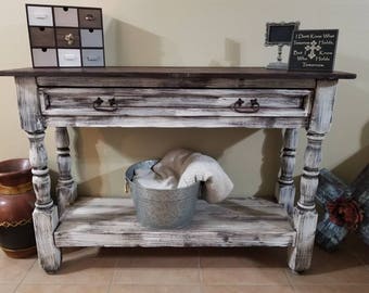 Rustic console table | Etsy