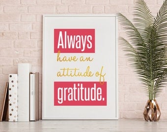 Gratitude poster | Etsy