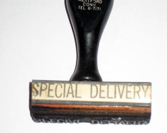 Postal rubber stamp | Etsy