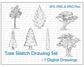 Hand drawn tree | Etsy
