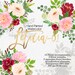 Watercolor Flower Clipart Peonies and Roses Floral clipart