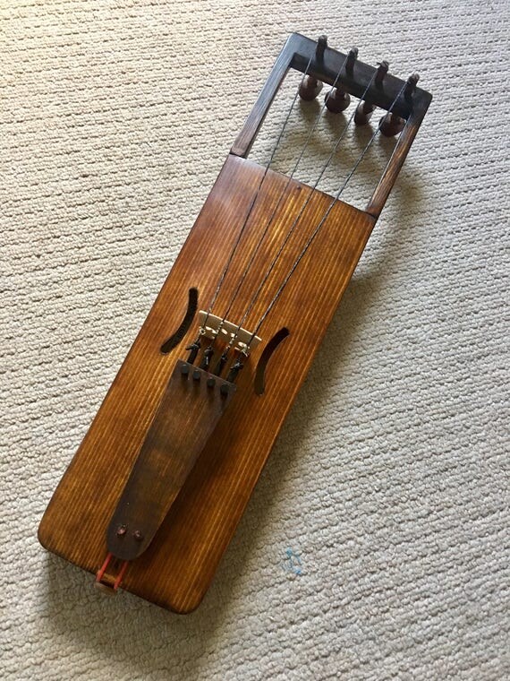 Items similar to 4 String Tagelharpa/Talharpa/ Bowed Lyre with case on Etsy