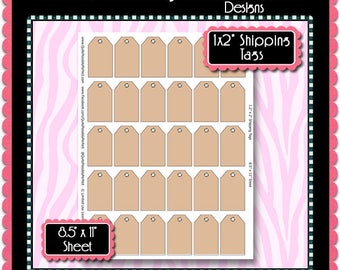 1 x 2 inch tag | Etsy