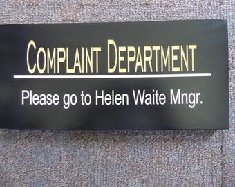 Complaint sign | Etsy