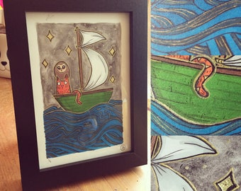 Owl and the pussycat | Etsy