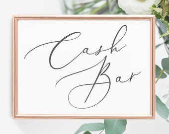 Cash bar sign | Etsy