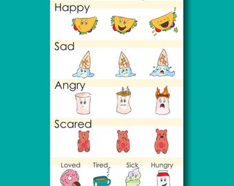 Feelings chart | Etsy