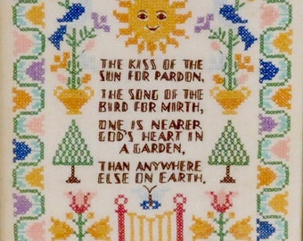 Sun cross stitch | Etsy