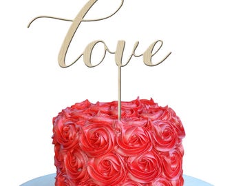 Love cake topper | Etsy