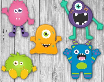 Monsters Party Digital Clipart
