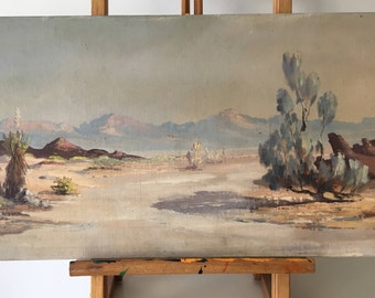 Desert oil painting | Etsy