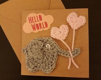 Crochet card | Etsy