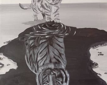 Kitten reflection | Etsy