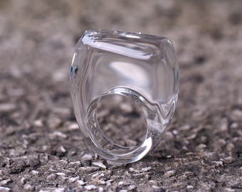 Clear resin ring | Etsy