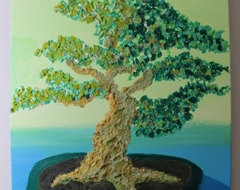 Bonsai tree painting | Etsy