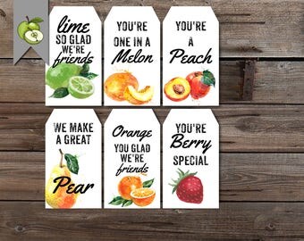Fruit gift tags | Etsy