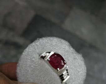 Natural ruby ring | Etsy