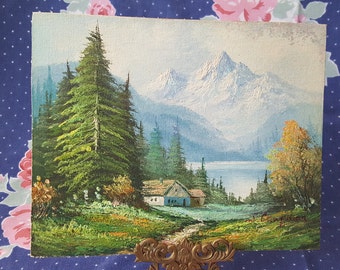 Mountain cabin art | Etsy