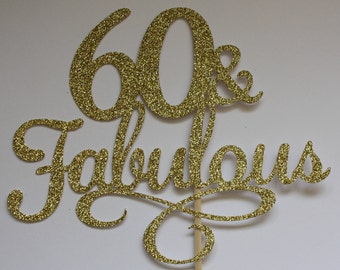 60th birthday topper | Etsy