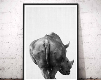 Rhino poster | Etsy