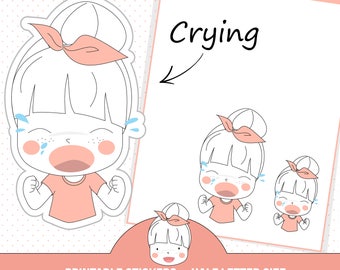 Crying girl | Etsy