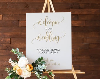 Welcome sign wedding | Etsy